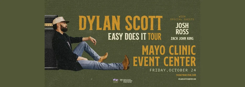 Dylan Scott Tickets | 24th October | Mayo Clinic Health System Event Center